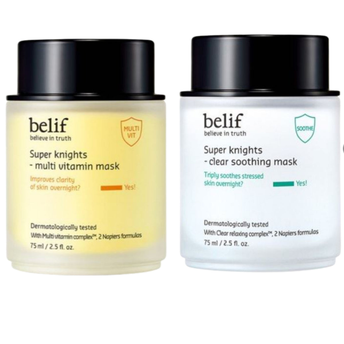 Belief Super Knights Multi-Vitamin Clear Soothing Mask 75ml / 2.5floz ...